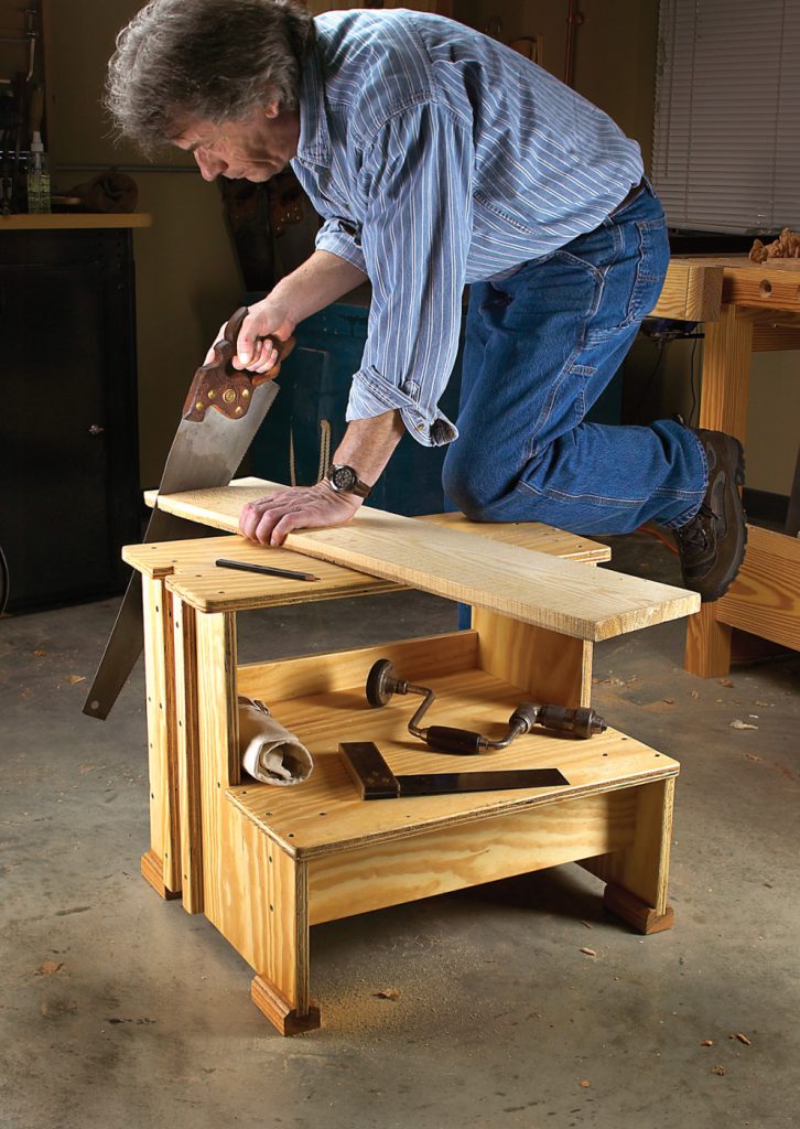 Sawbench & Shop Stool | Popular Woodworking