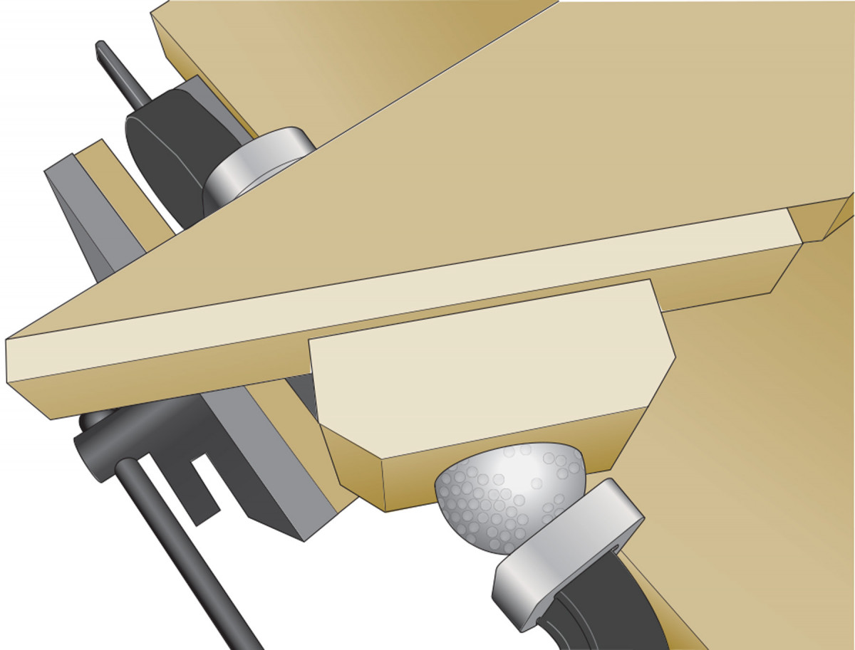 Golf Ball & Socket Clamping Device | Popular Woodworking