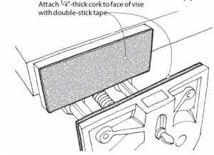 Cork Vise Facing for a Soft Touch | Popular Woodworking