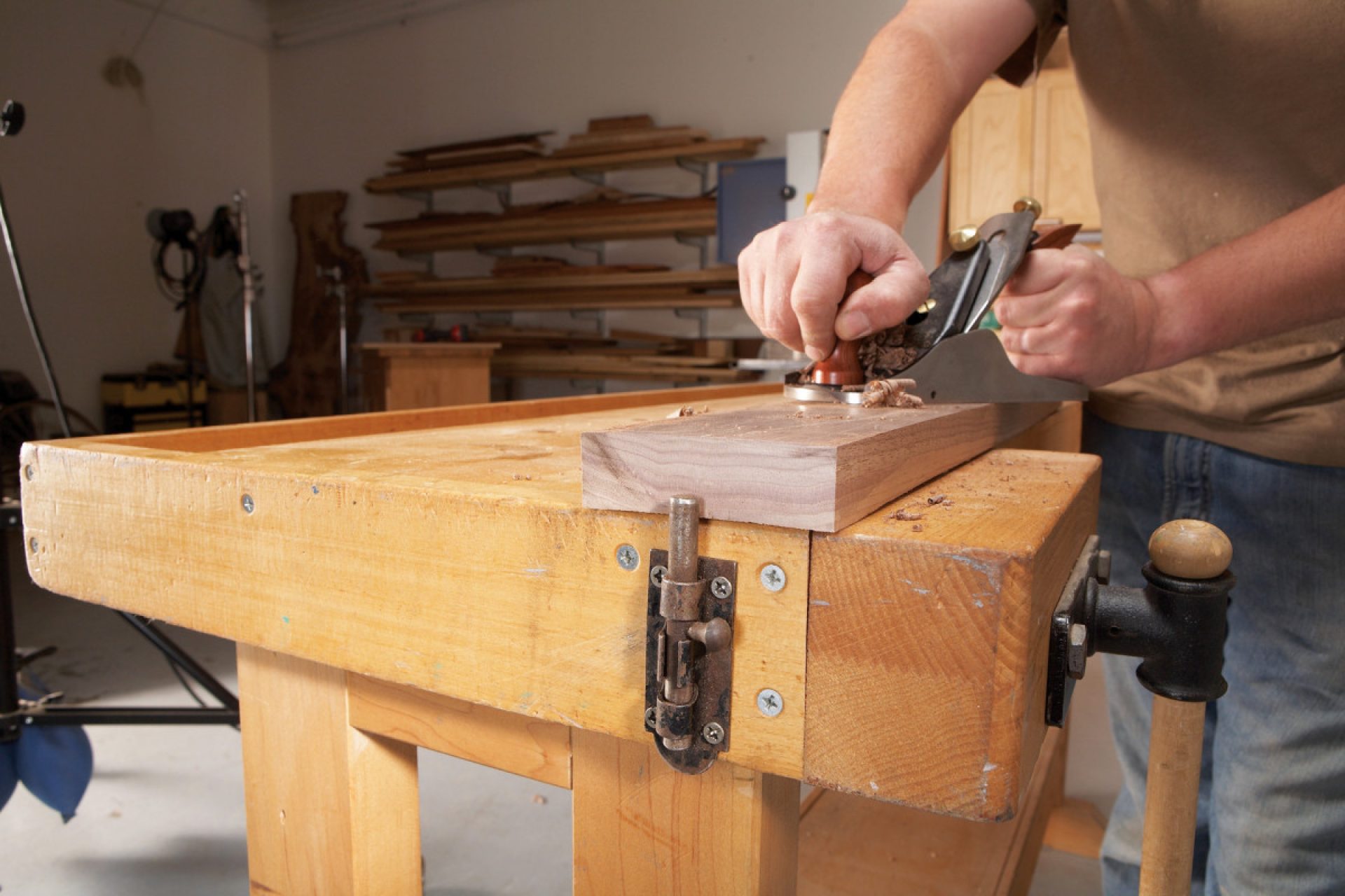 Deadbolt Bench Stop | Popular Woodworking