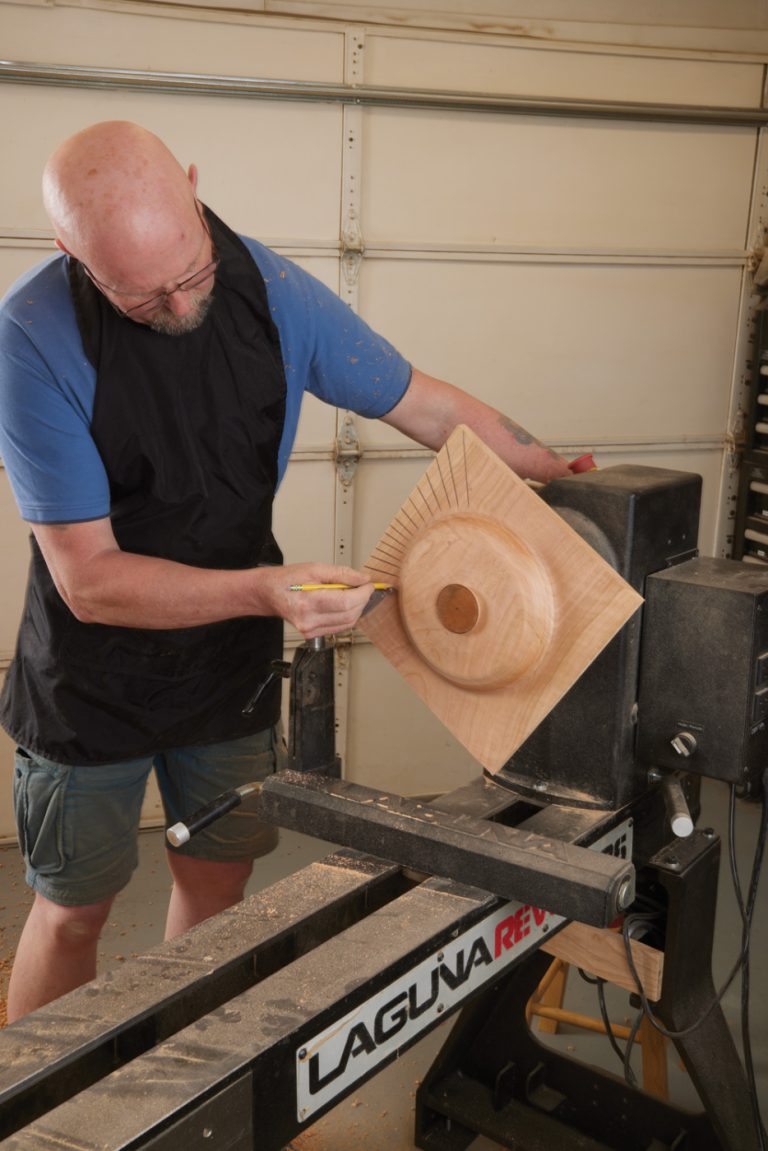 Square Platter with Textured Rim | Popular Woodworking