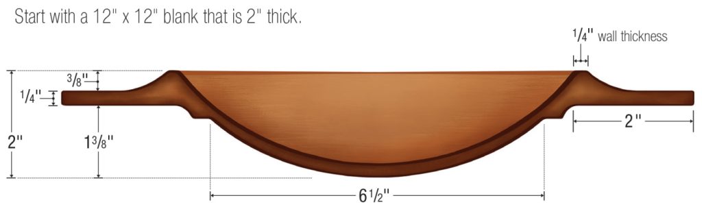 Square Platter with Textured Rim | Popular Woodworking