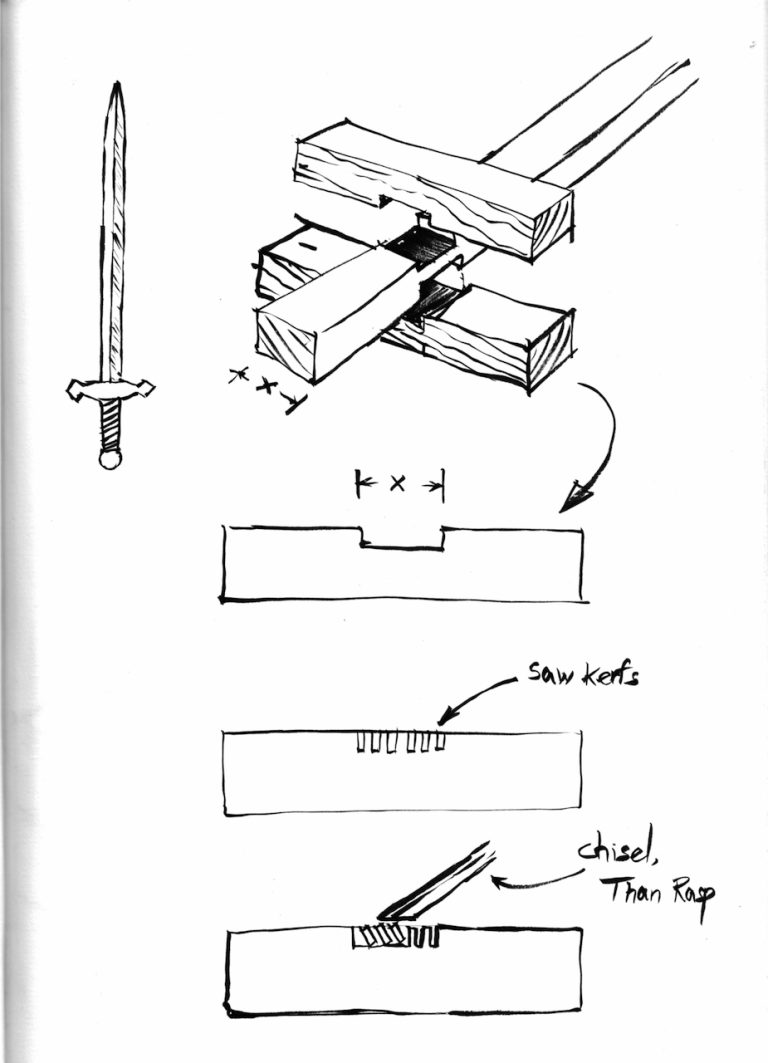 A Wooden Sword, Part 1 - The Double Cross Lap Joint | Popular Woodworking