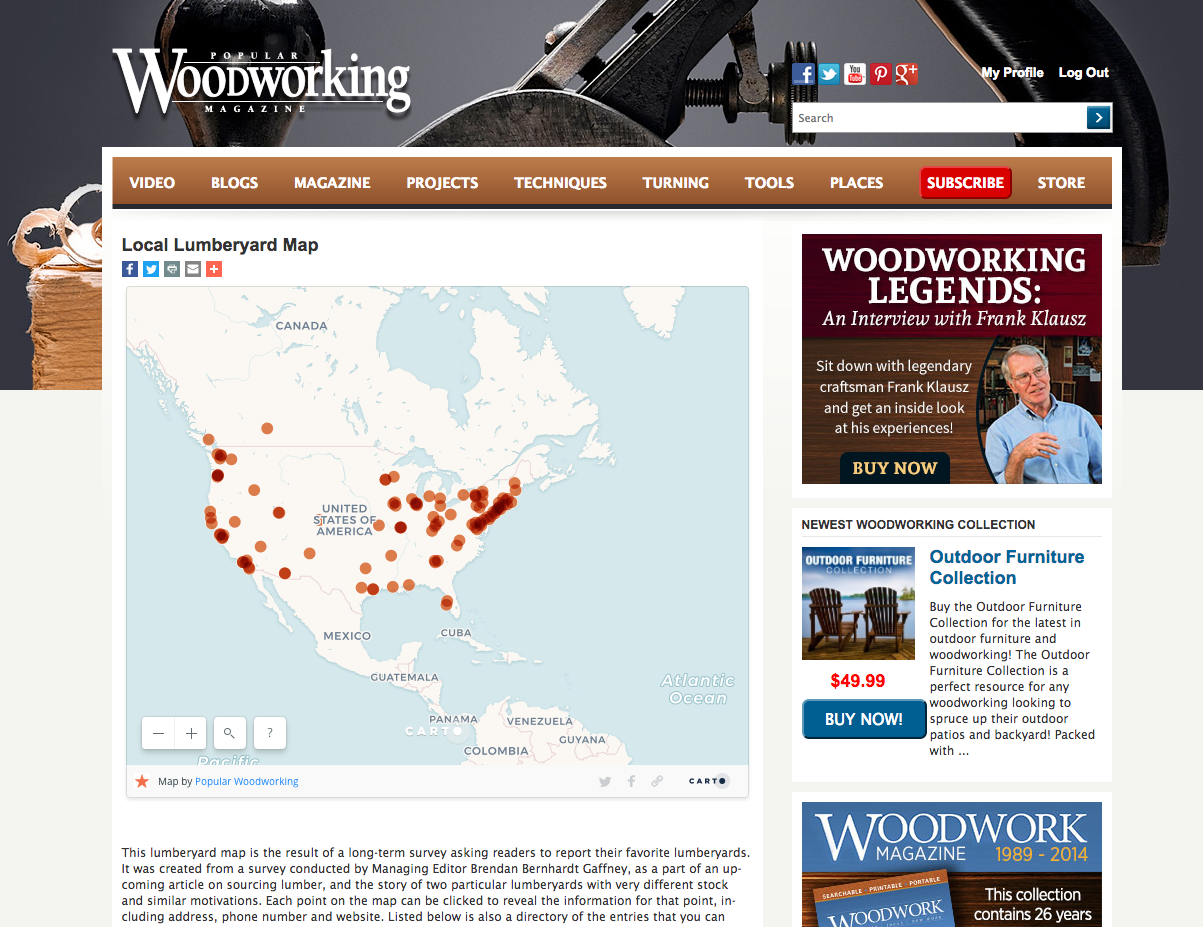 A Lumberyard Map: Find a Lumberyard Near You! | Popular Woodworking
